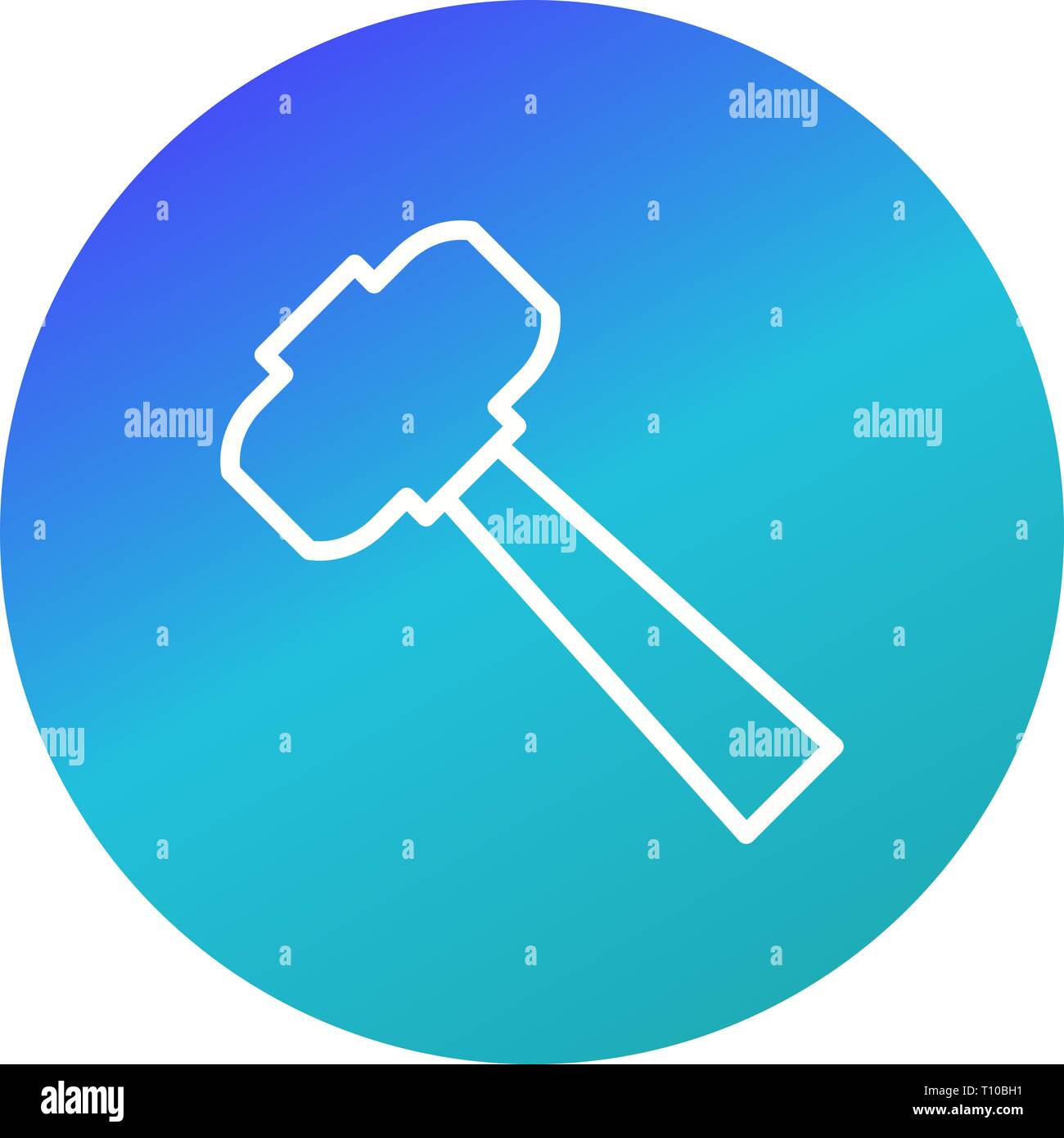 Illustration Hammer Icon Stock Photo - Alamy