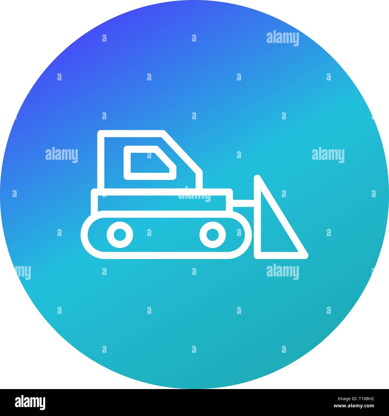 Illustration Bulldozer Icon Stock Photo - Alamy