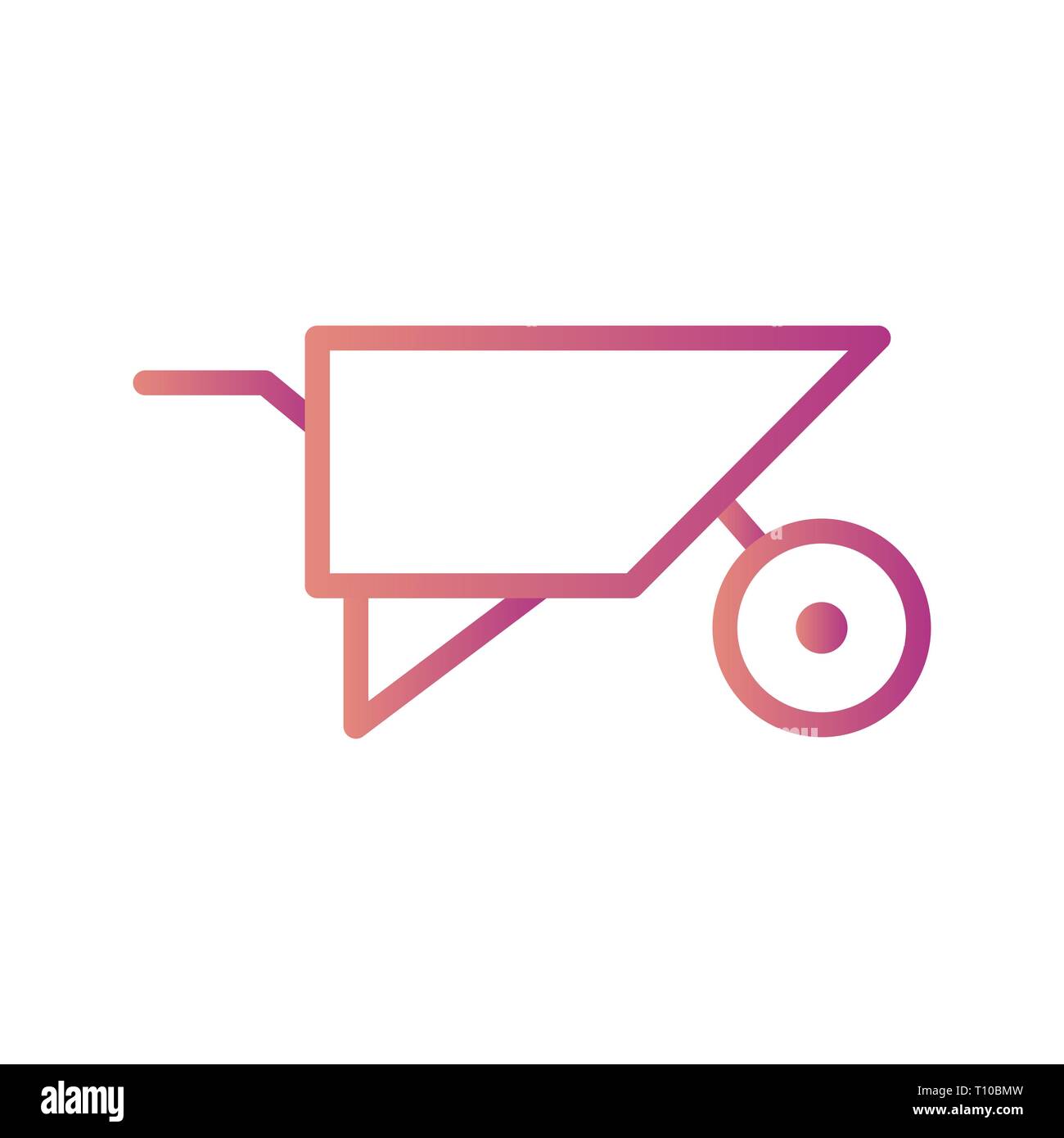 Illustration Wheelbarrow Icon Stock Photo - Alamy