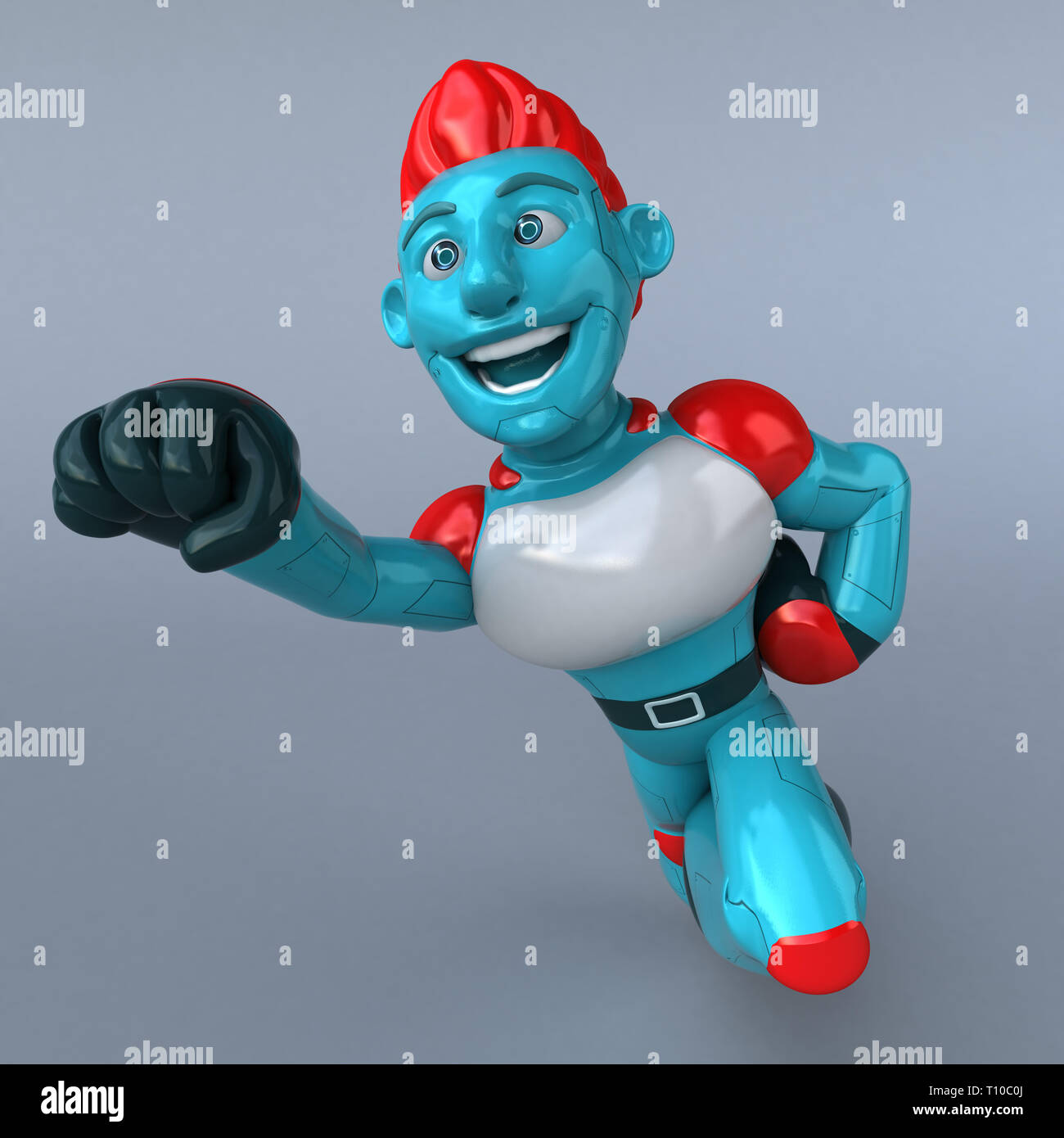 Red robot - 3D Illustration Stock Photo - Alamy