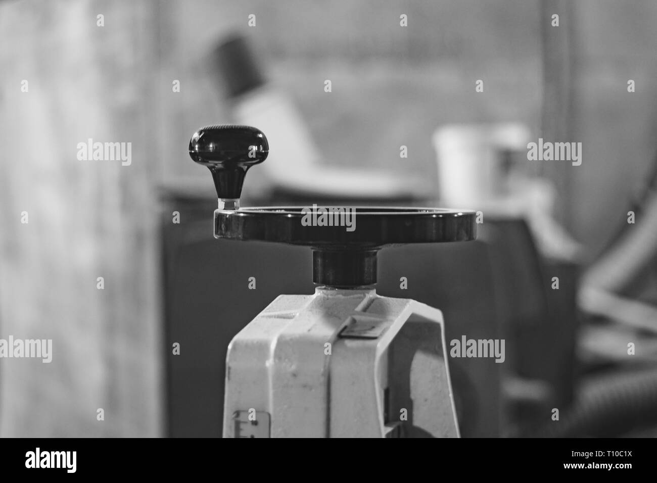 Old milling machine Black and White Stock Photos & Images - Alamy