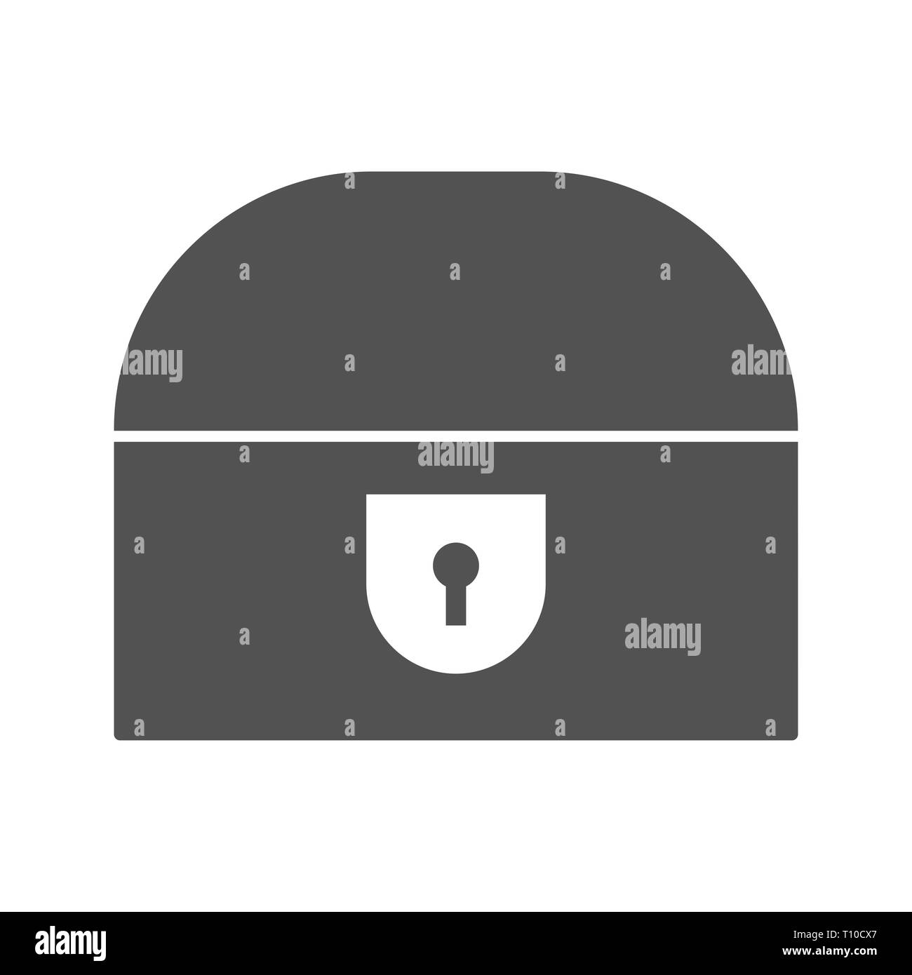 Illustration Coin Chest Icon Stock Photo - Alamy