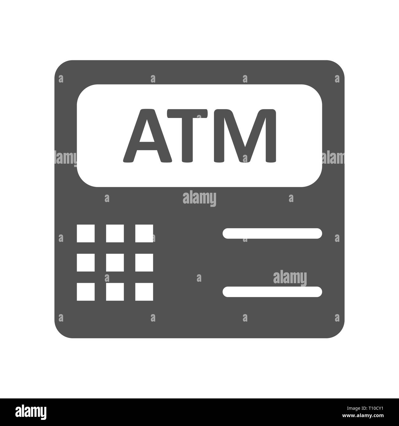 Illustration Atm Machine Icon Stock Photo - Alamy