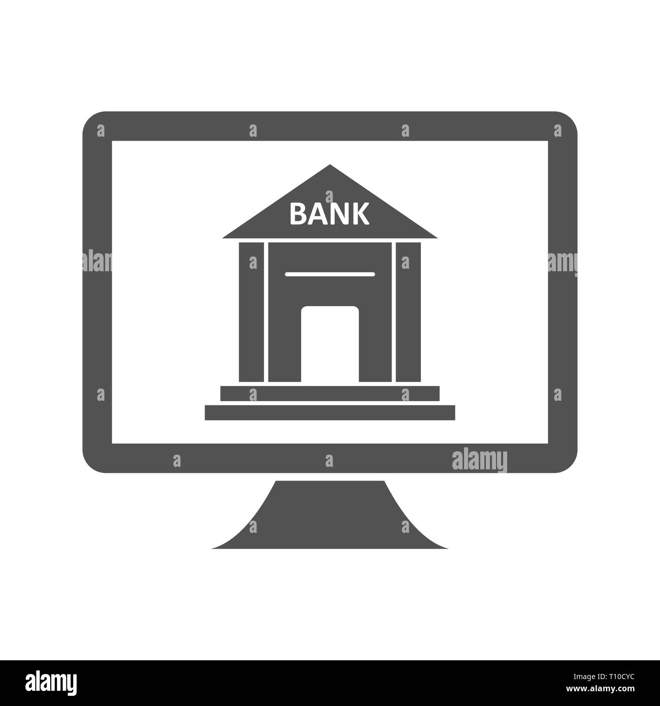 Illustration Internet Banking Icon Stock Photo - Alamy