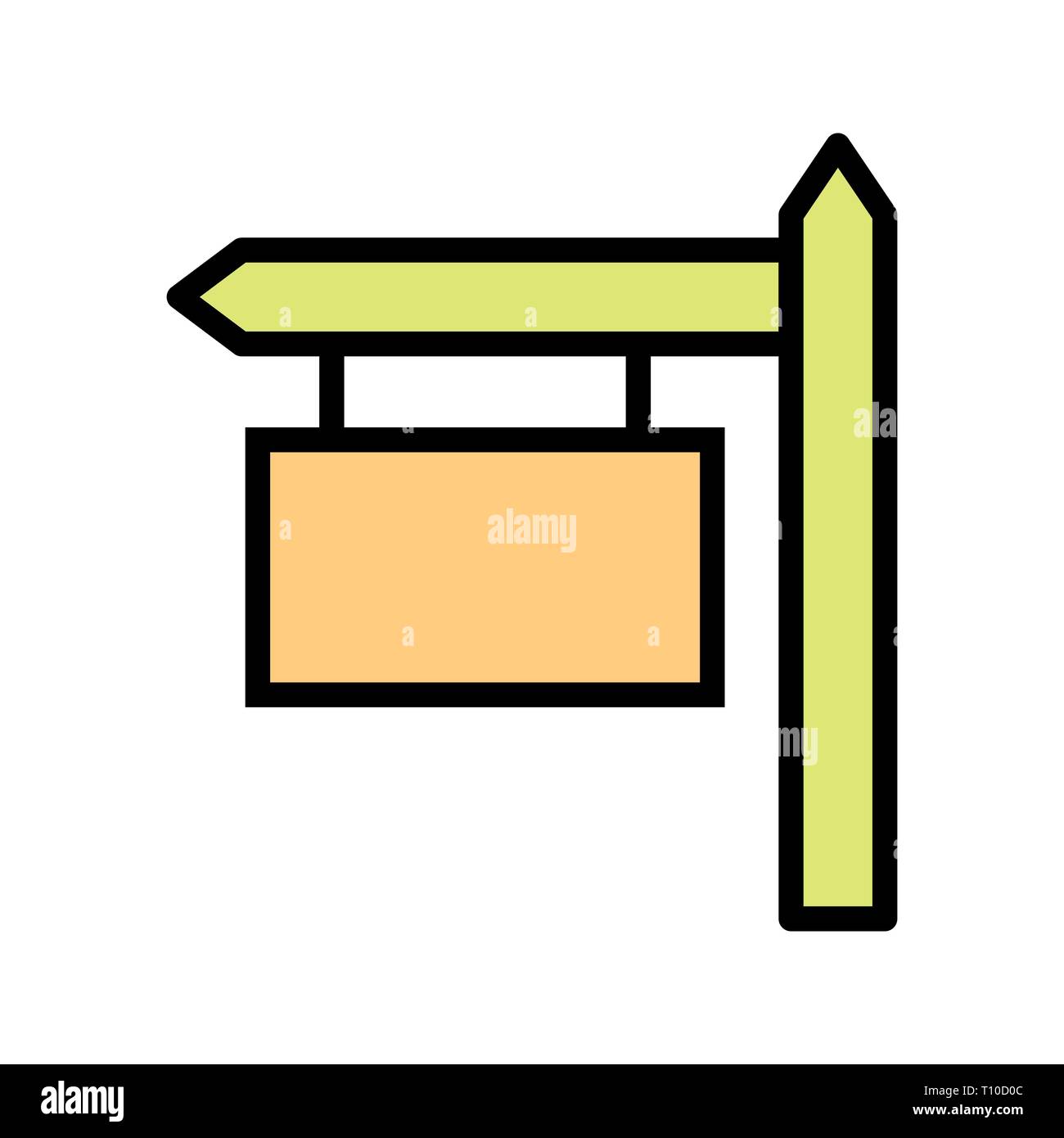 Illustration Sign Board Icon Stock Photo - Alamy