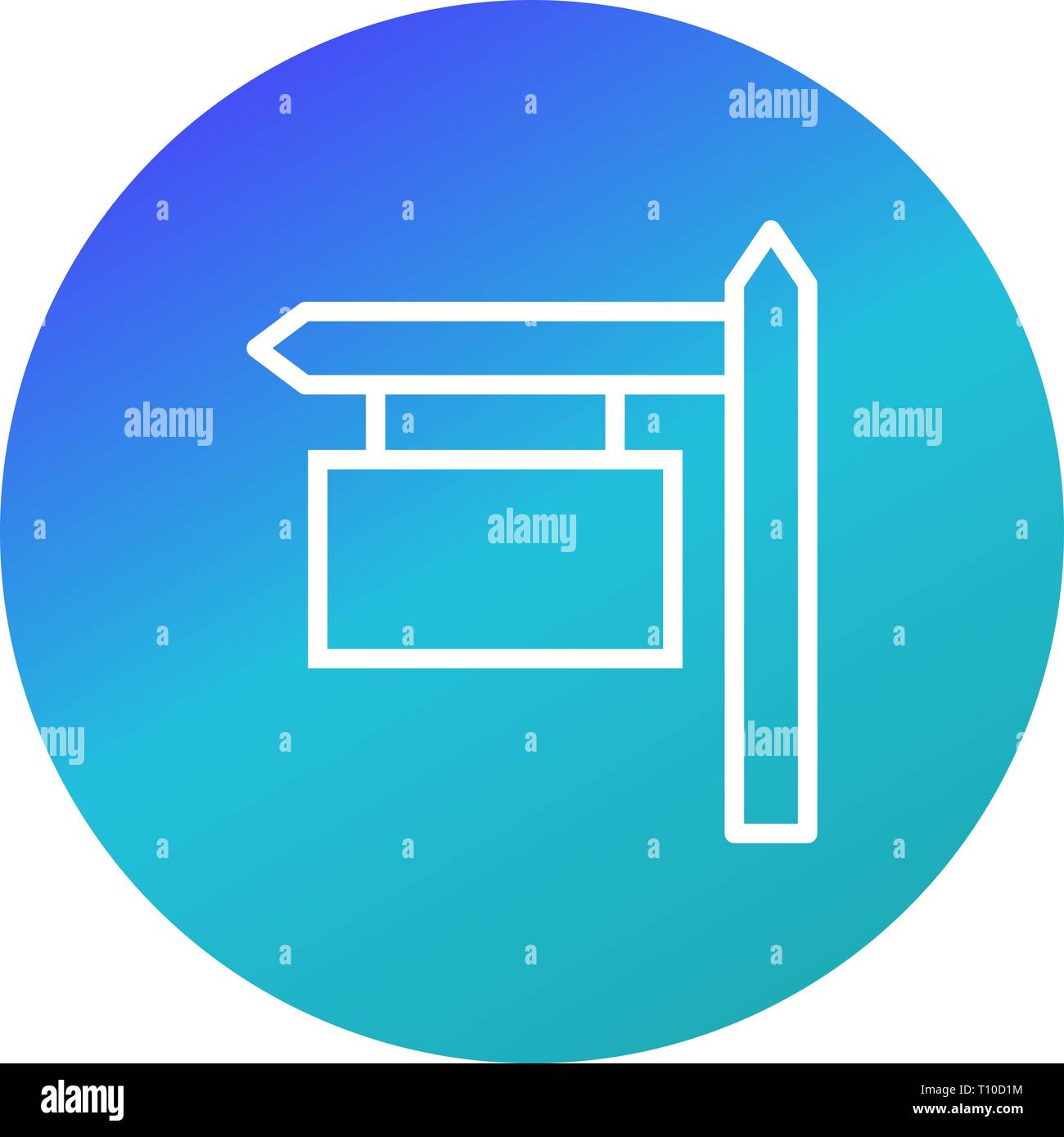 Illustration Sign Board Icon Stock Photo - Alamy