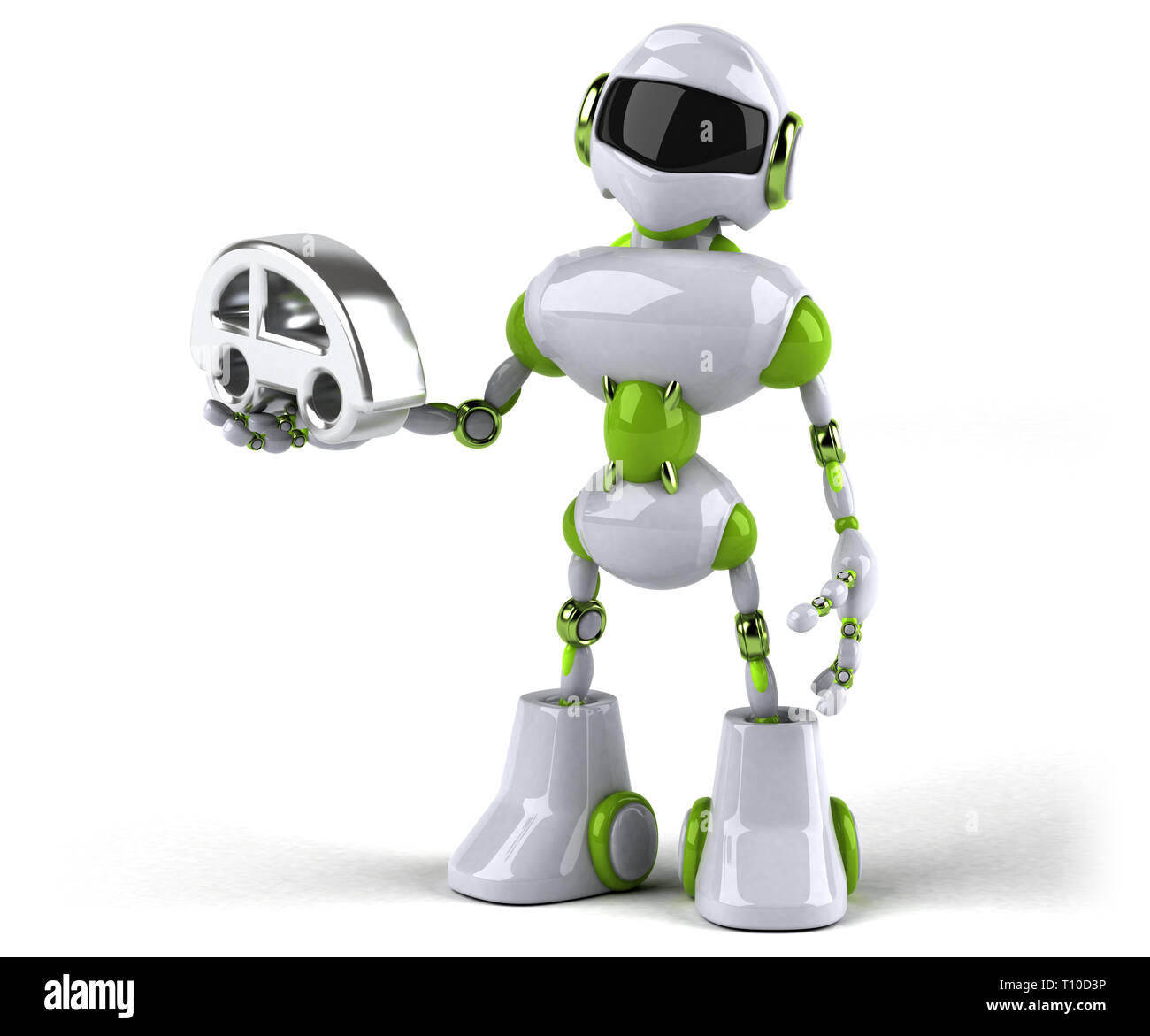 Green robot - 3D Illustration Stock Photo - Alamy
