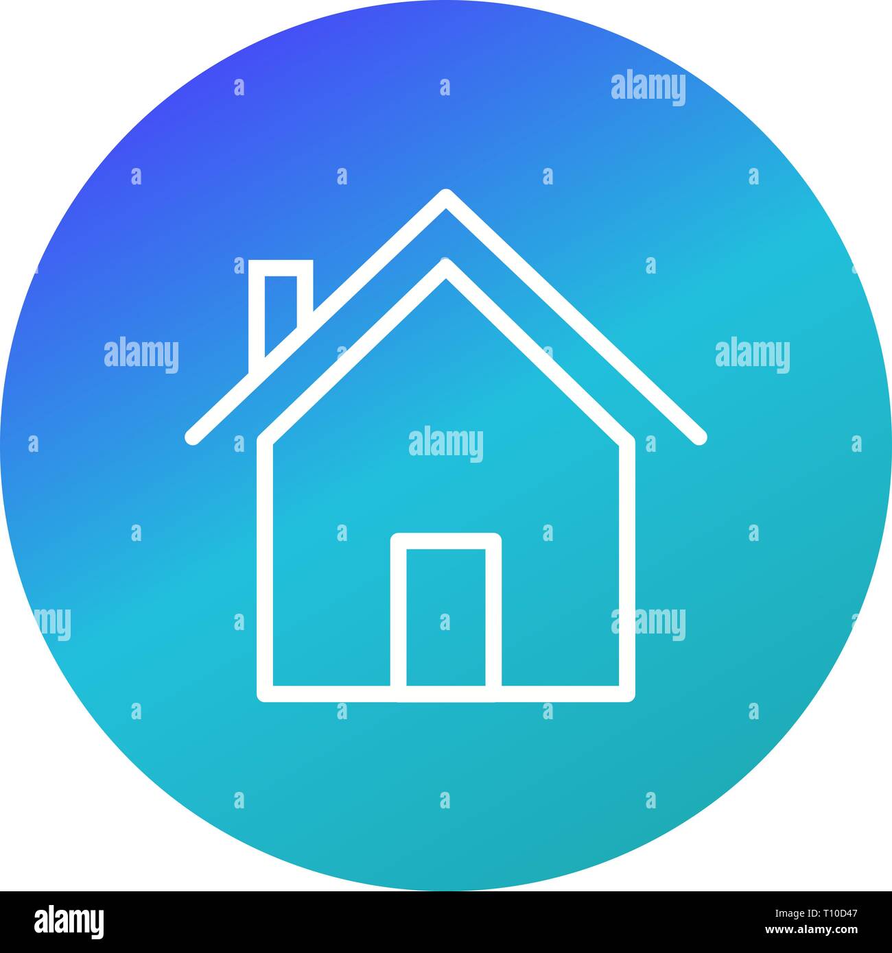 Illustration House Icon Stock Photo - Alamy