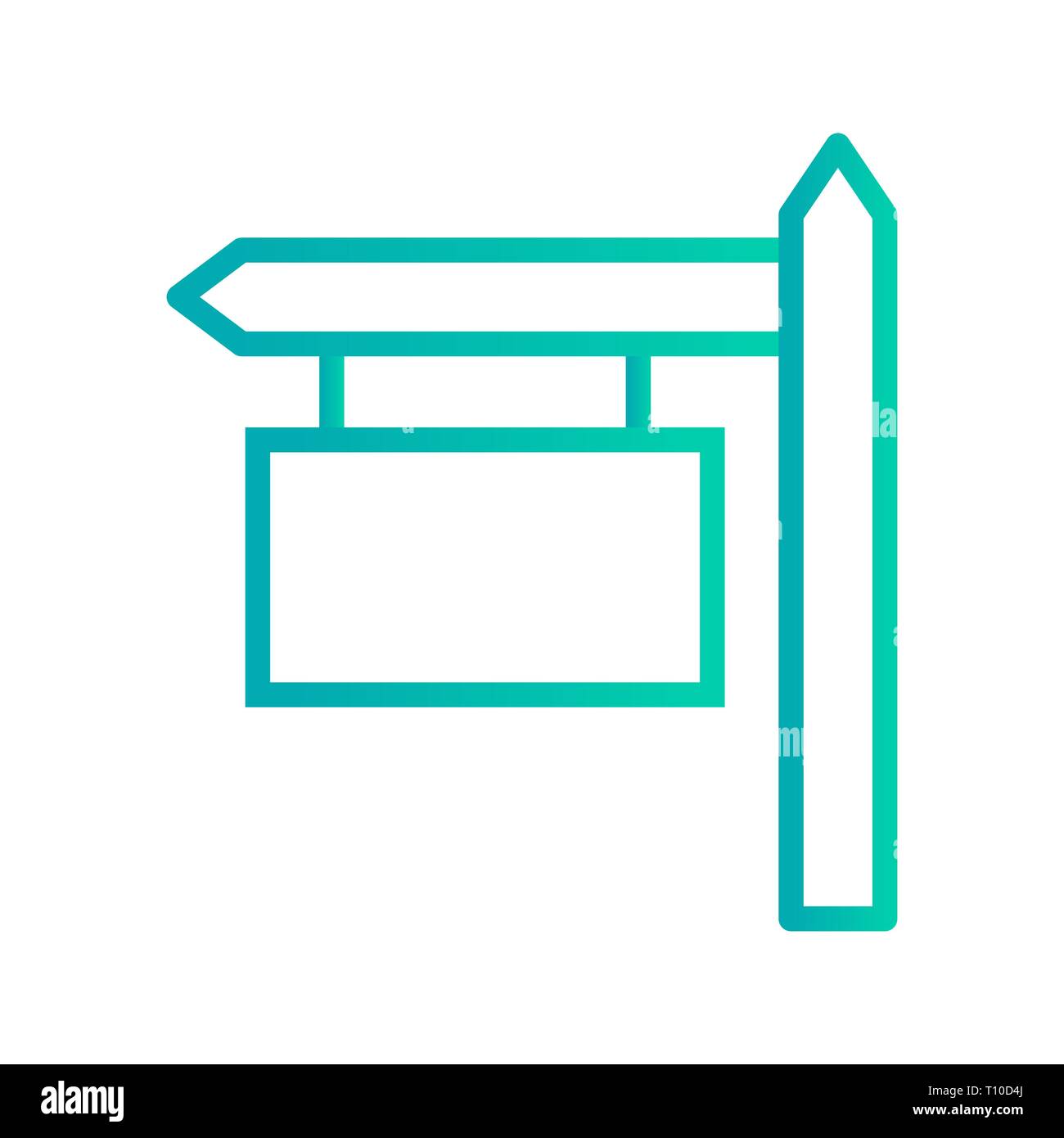 Illustration Sign Board Icon Stock Photo - Alamy