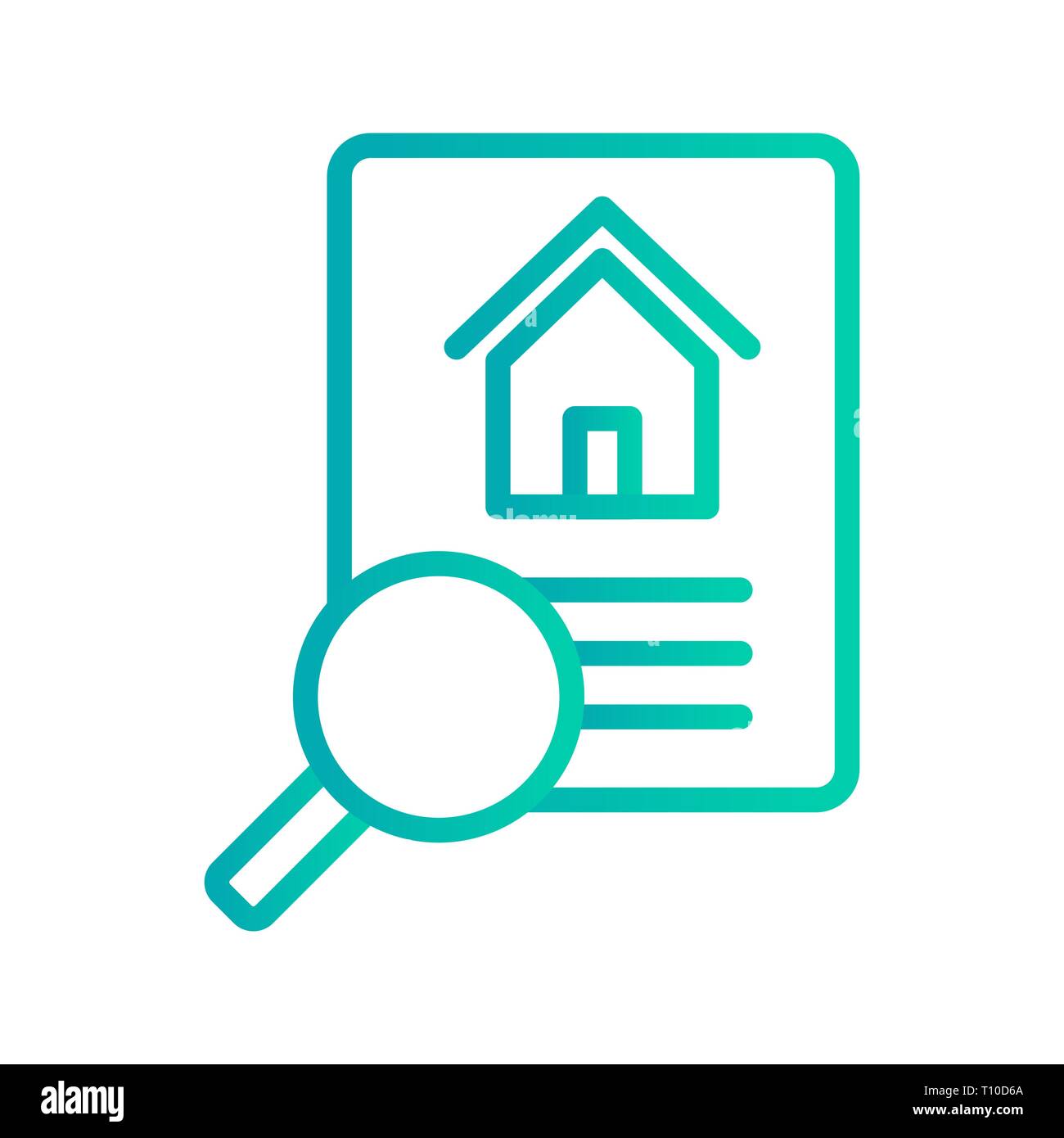 Illustration Property Search Icon Stock Photo - Alamy