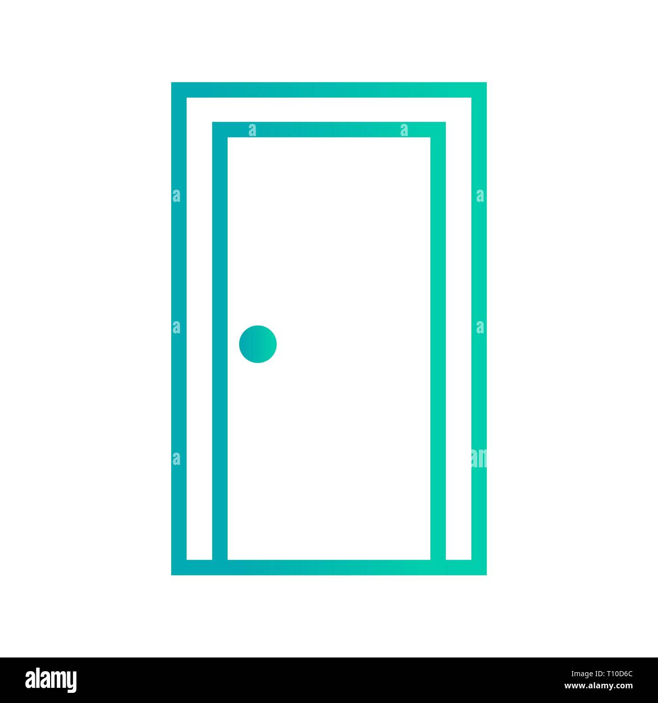 Illustration Door Icon Stock Photo - Alamy