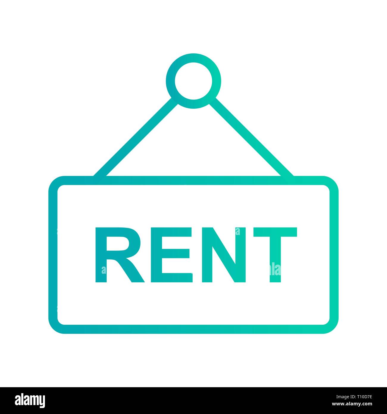 Illustration Rent Icon Stock Photo - Alamy