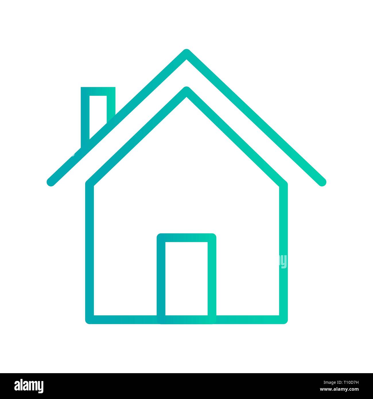 Illustration House Icon Stock Photo - Alamy