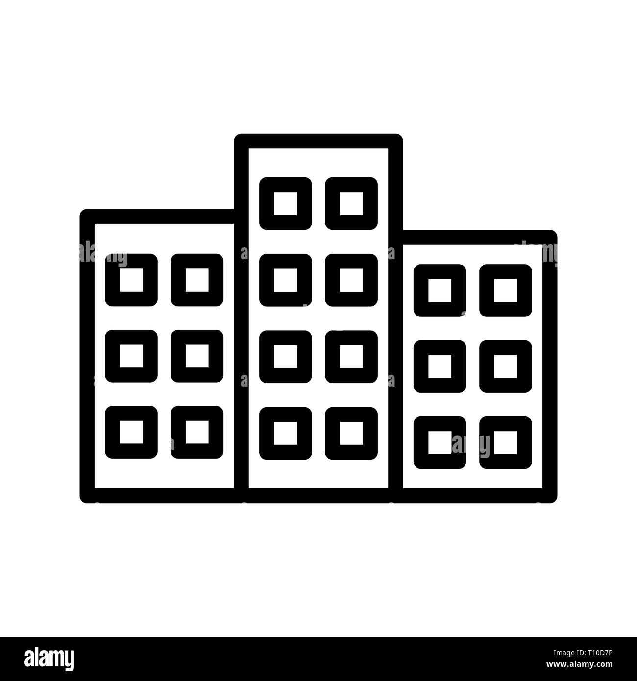 Illustration Building Icon Stock Photo - Alamy