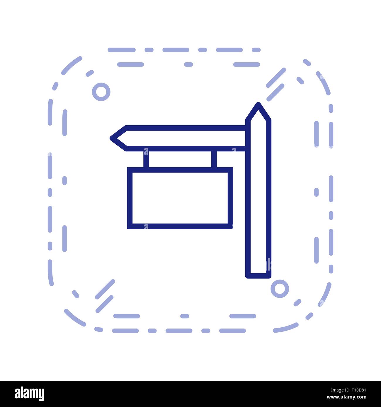 Illustration Sign Board Icon Stock Photo - Alamy