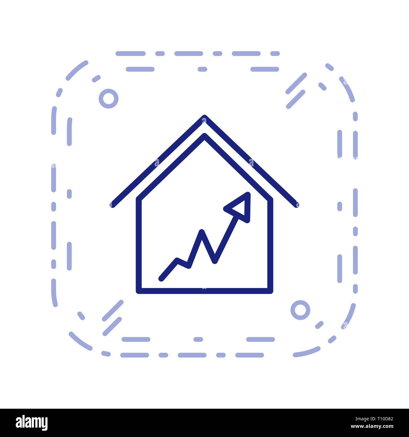 Illustration Graph House Icon Stock Photo - Alamy