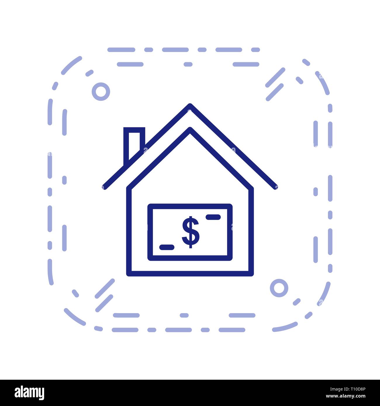 Illustration House Price Icon Stock Photo - Alamy