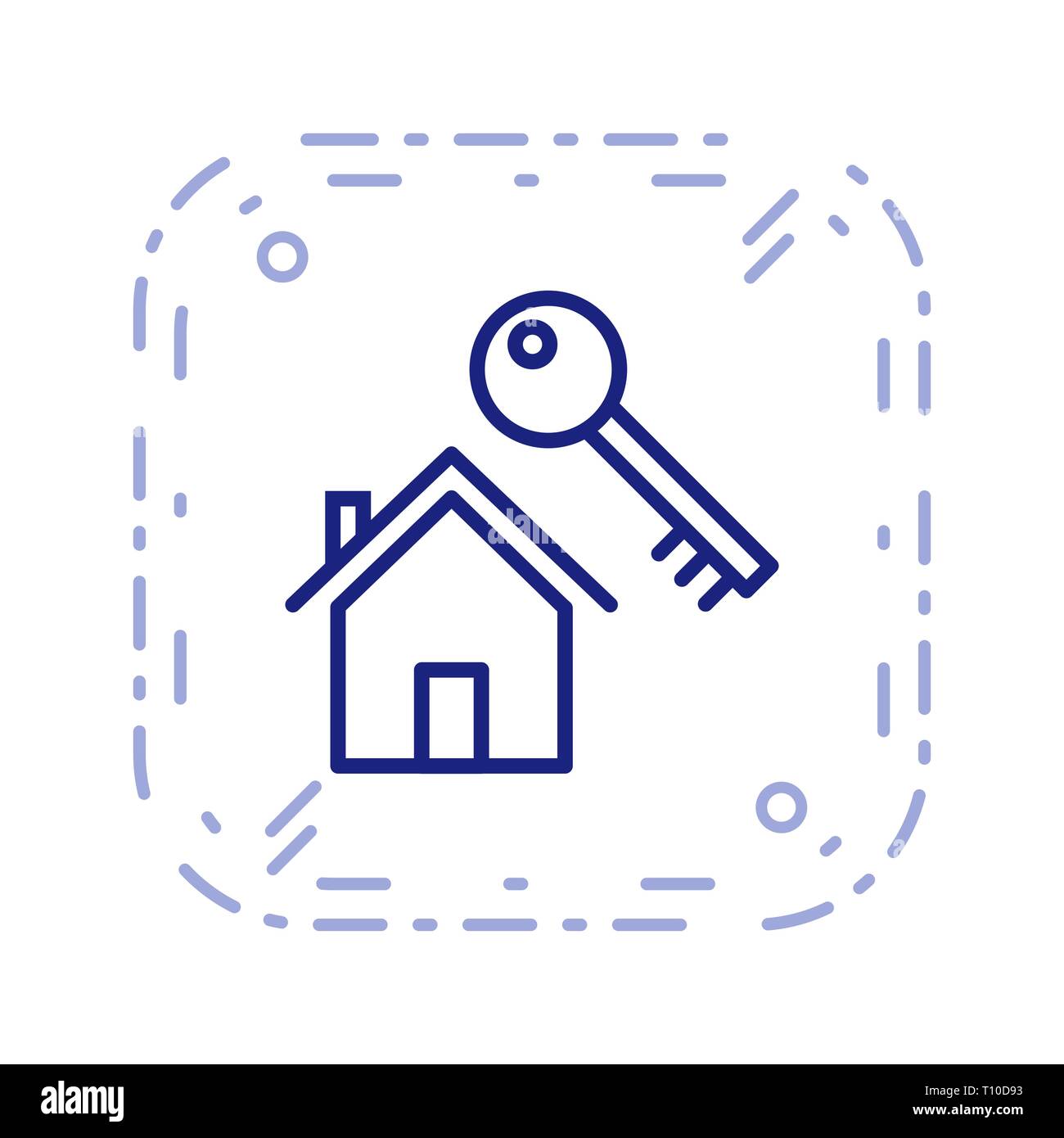 Illustration House Key Icon Stock Photo - Alamy