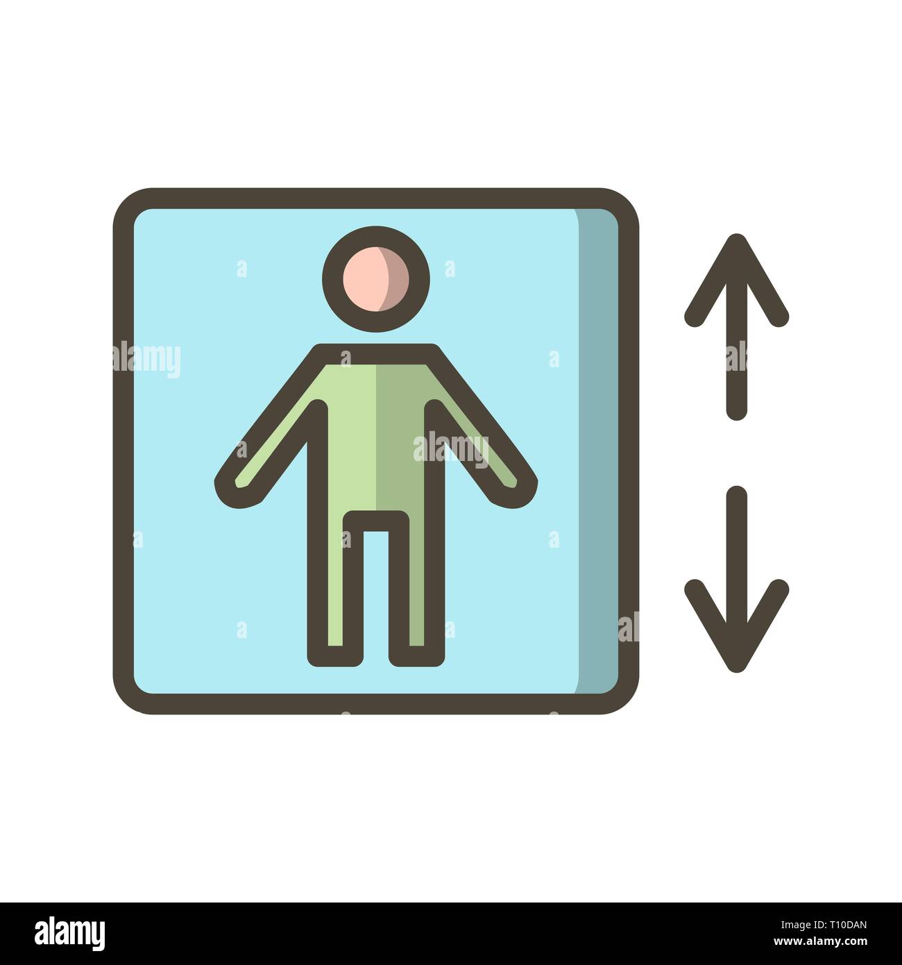Lift up down glyph icon hi-res stock photography and images - Alamy