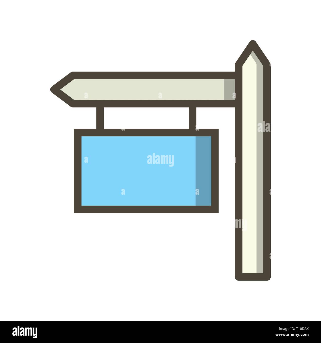Illustration Sign Board Icon Stock Photo - Alamy
