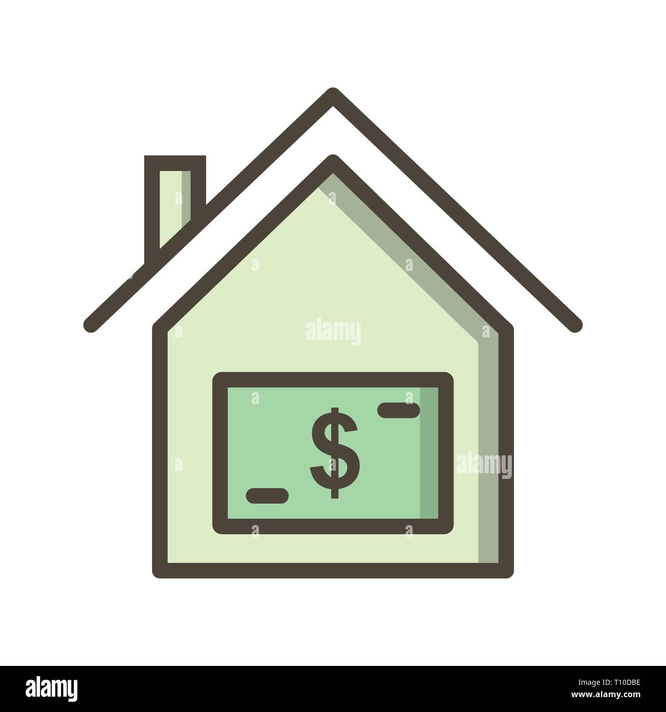 Illustration House Price Icon Stock Photo - Alamy