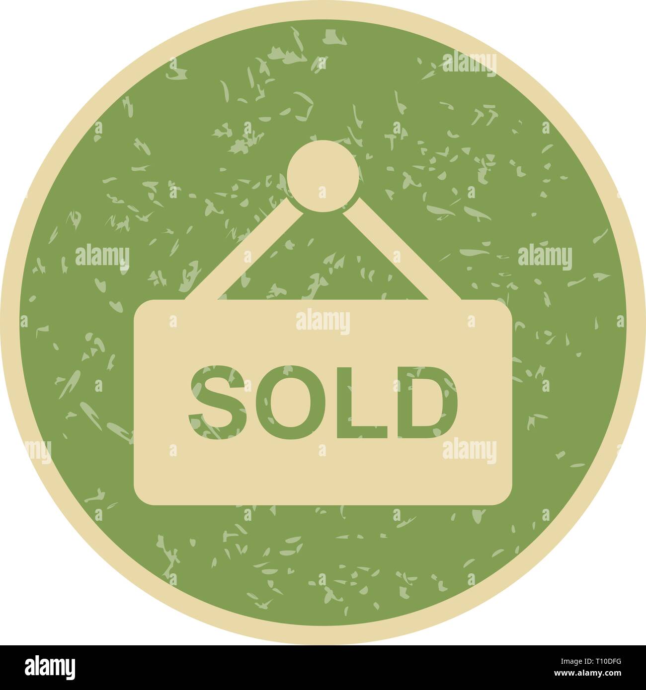 Illustration Sold Icon Stock Photo - Alamy