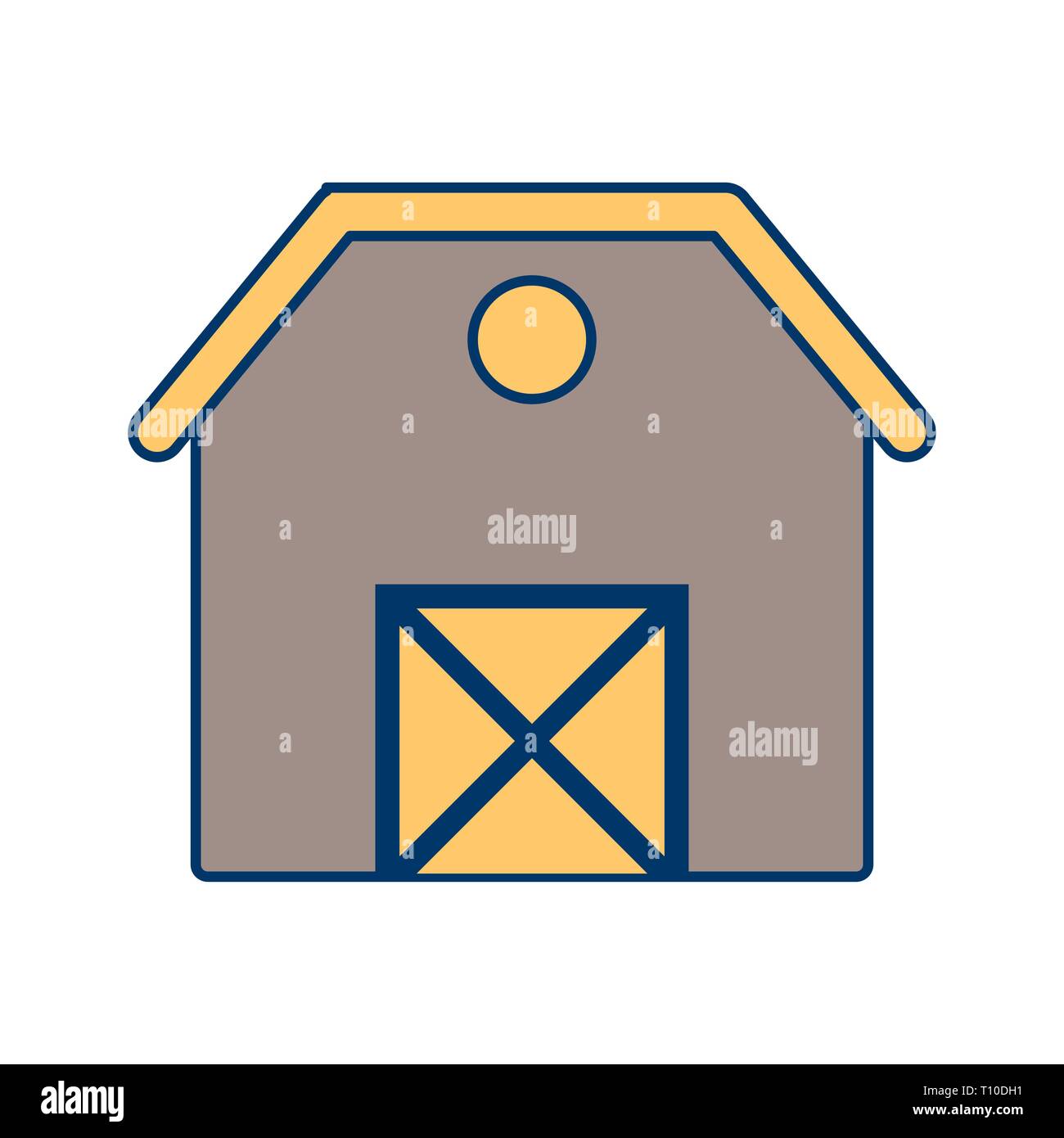 Illustration Barn Icon Stock Photo - Alamy