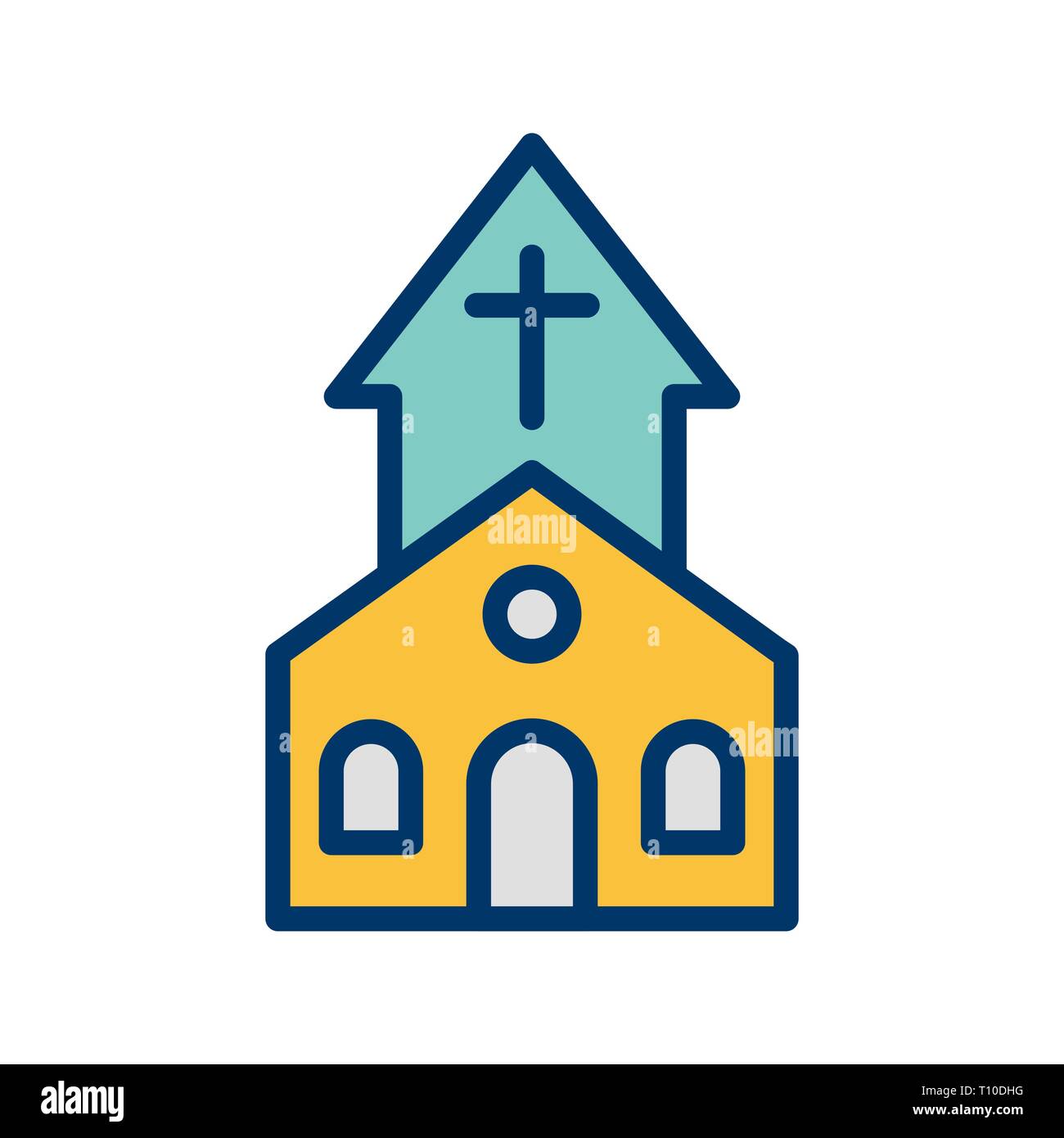 Illustration Church Icon Stock Photo - Alamy