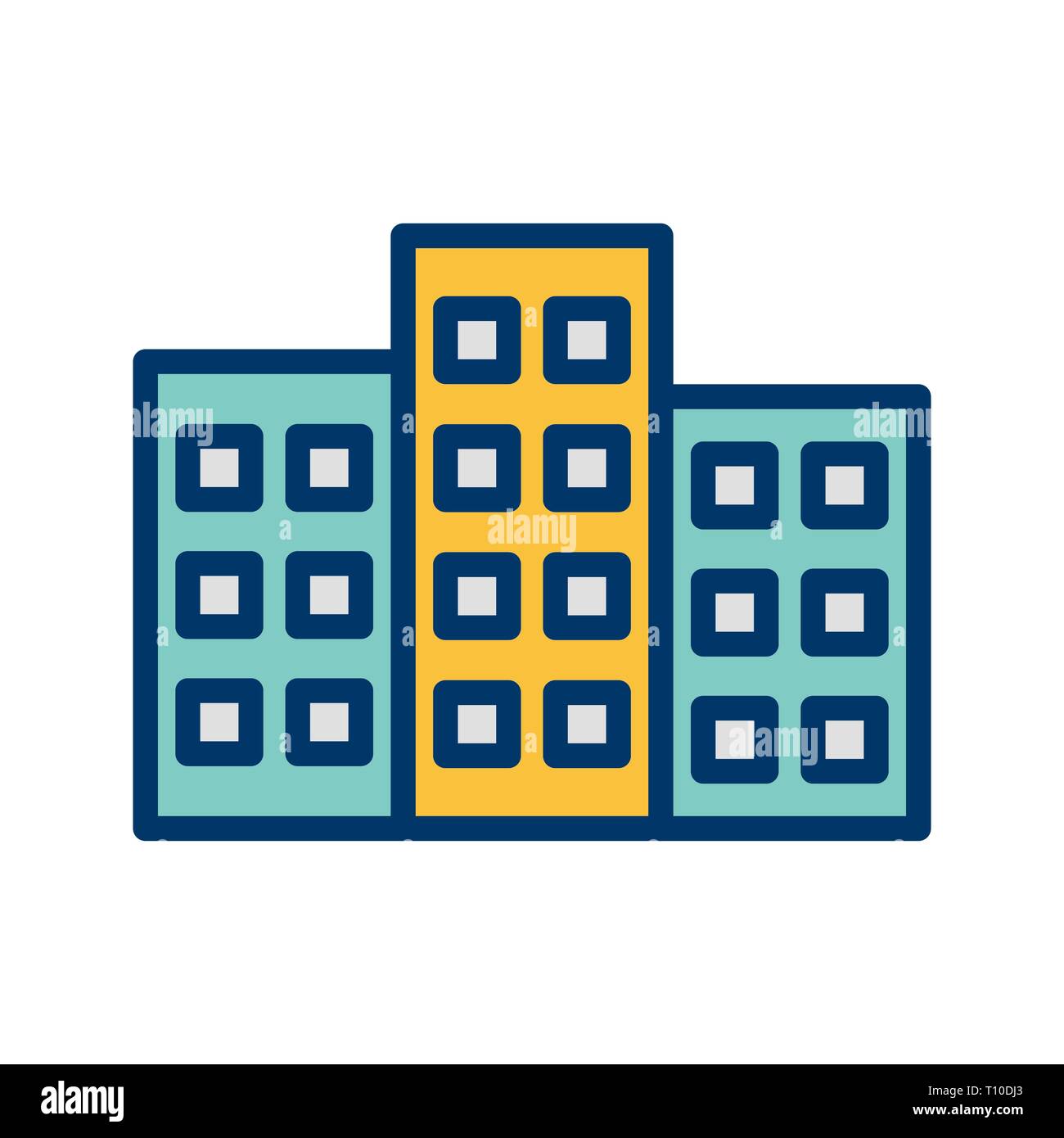 Illustration Building Icon Stock Photo - Alamy