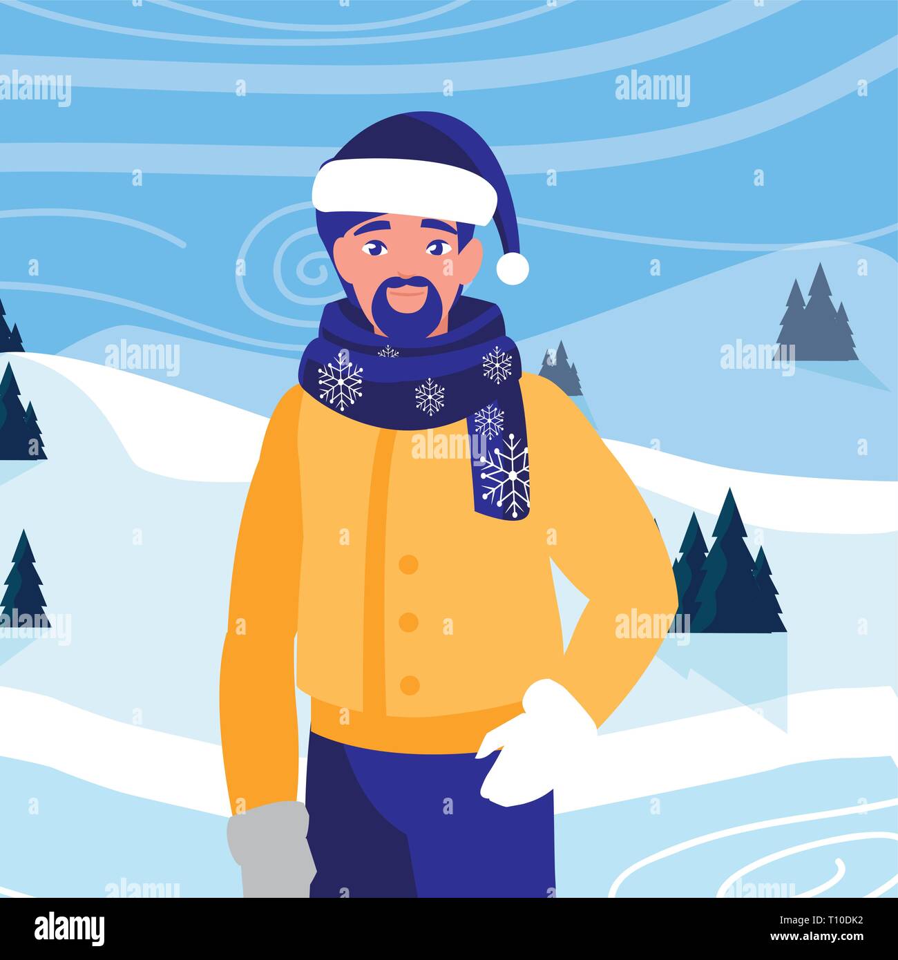 Natural snowscape Stock Vector Images - Alamy