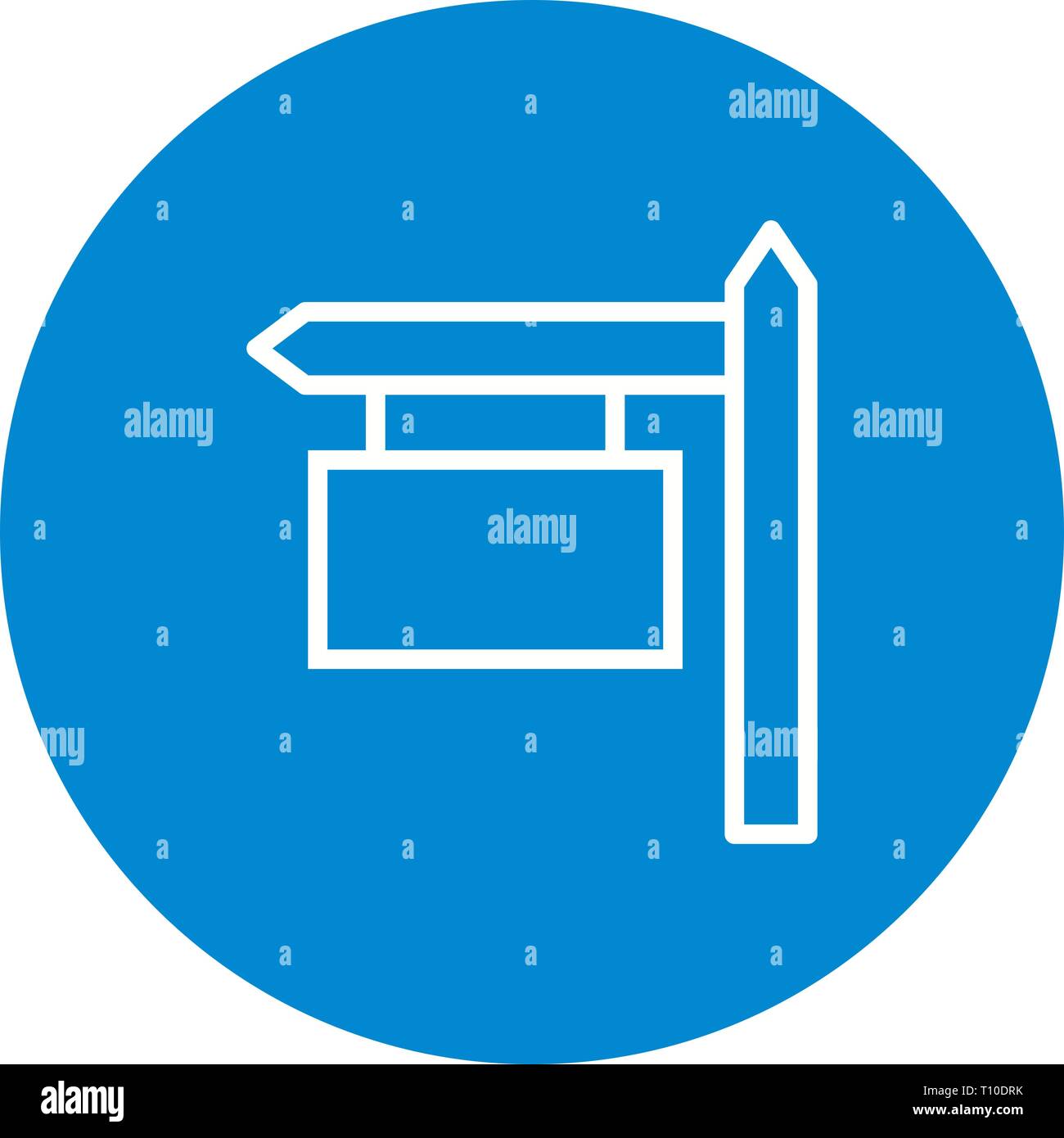 Illustration Sign Board Icon Stock Photo - Alamy