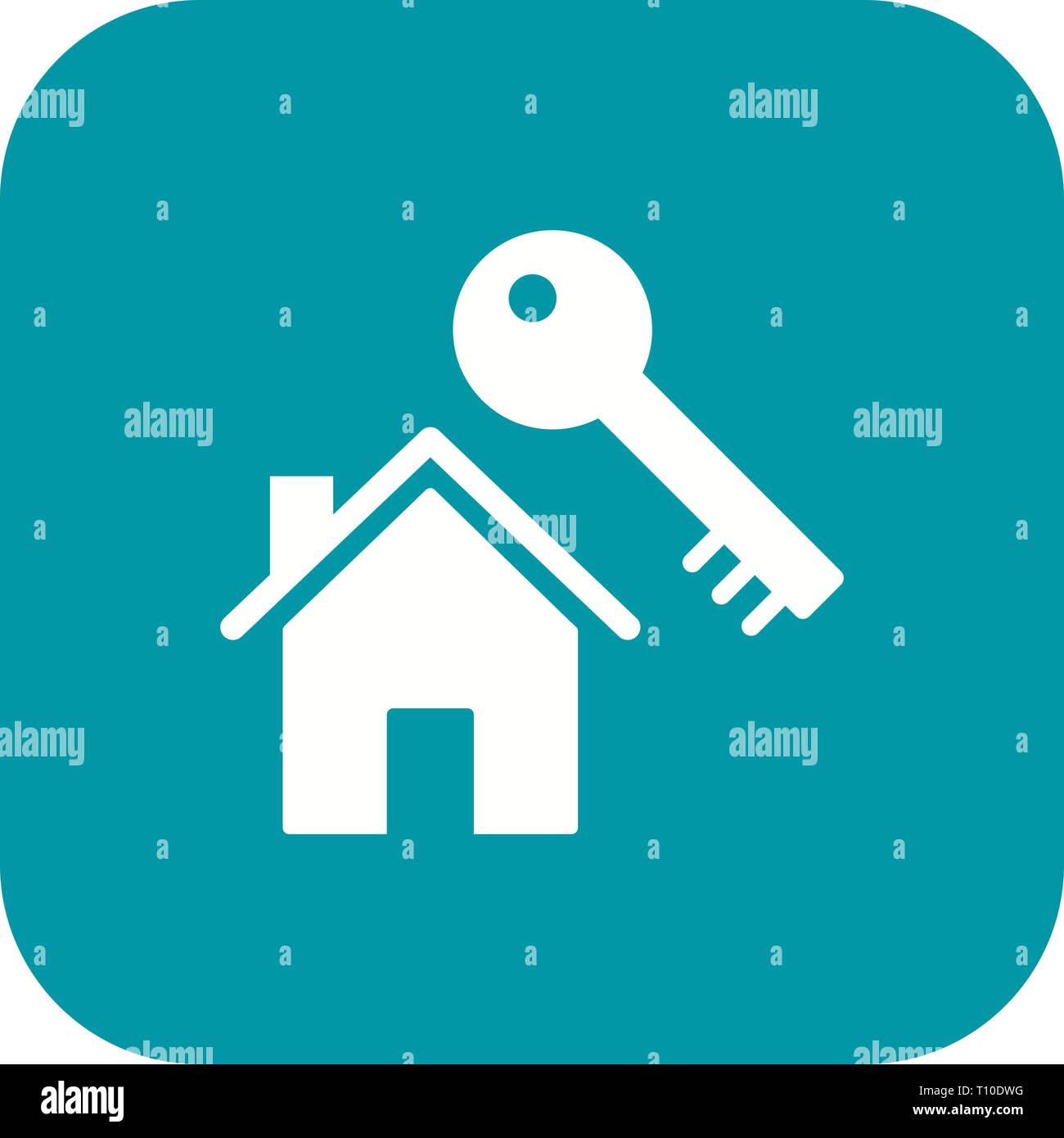 Illustration House Key Icon Stock Photo - Alamy