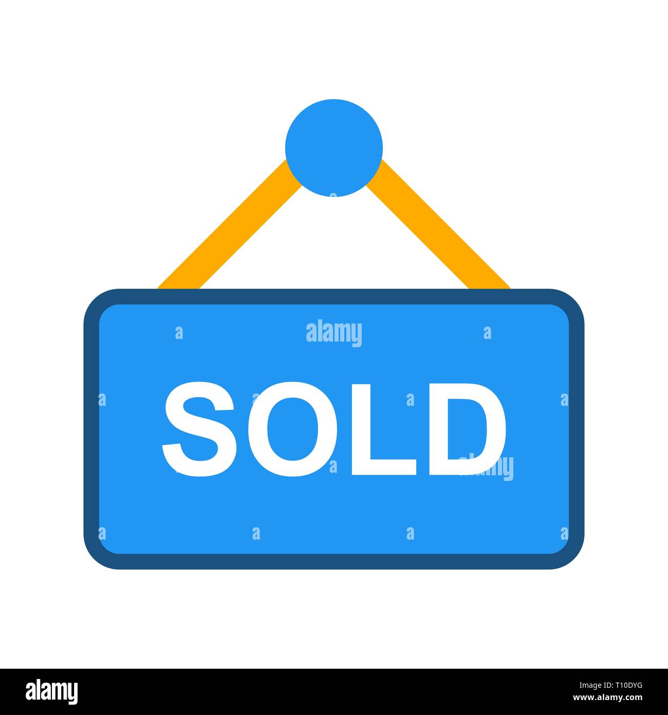 Illustration Sold Icon Stock Photo - Alamy