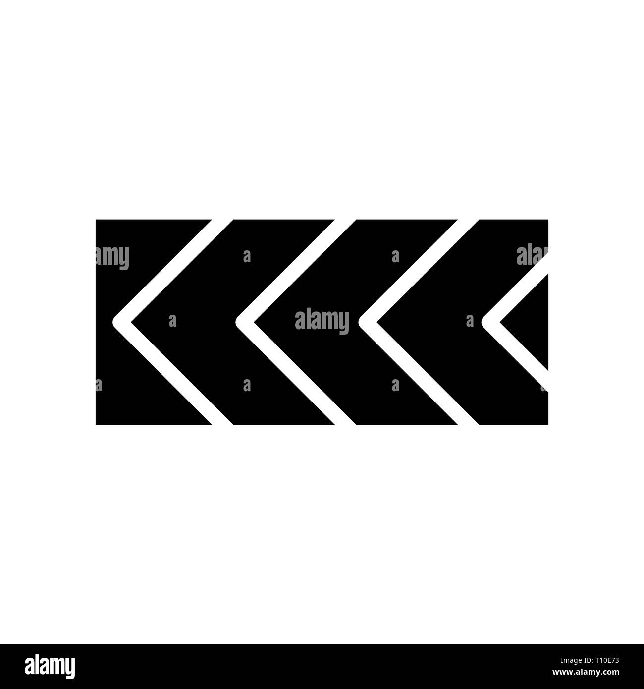 Illustration Sharp deviation of route to left Road Sign Icon Stock ...