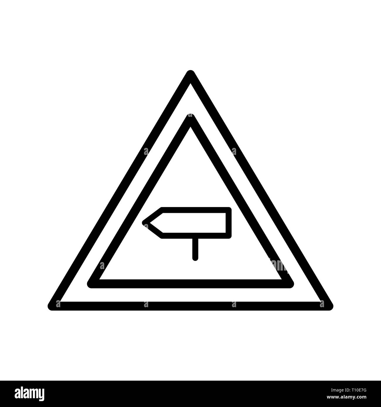 Illustration Major cross road Road Sign Icon Stock Photo - Alamy