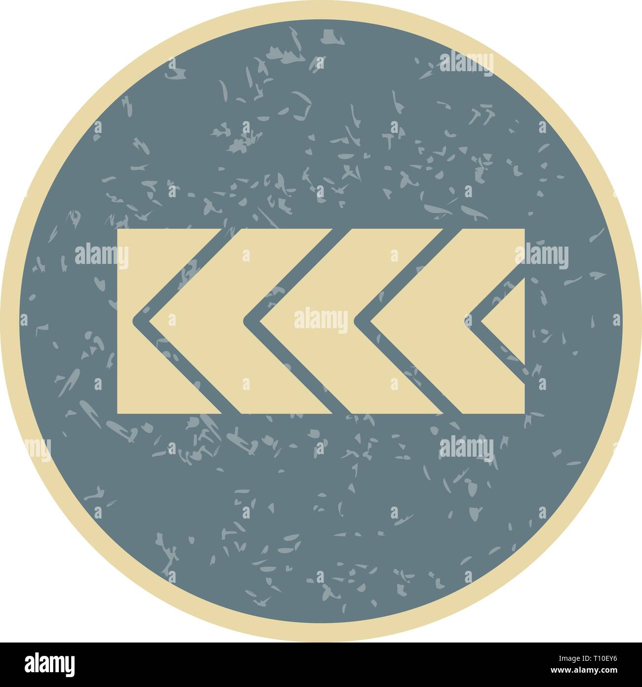 Illustration Sharp deviation of route to left Road Sign Icon Stock ...