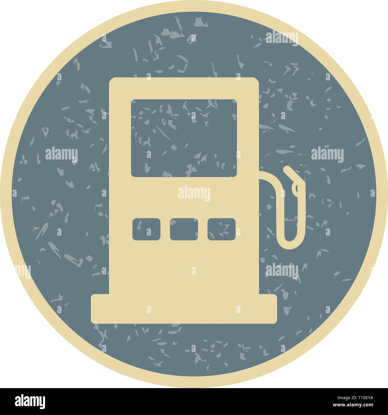 Illustration Filling Station Road Sign Icon Stock Photo - Alamy