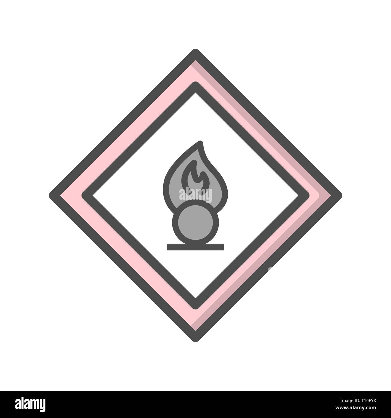 Illustration Oxidizing agent Road Sign Icon Stock Photo - Alamy