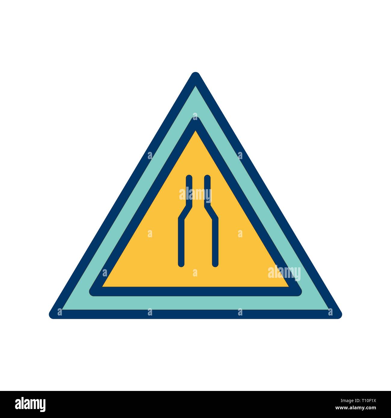 Road narrows on both side hi-res stock photography and images - Alamy