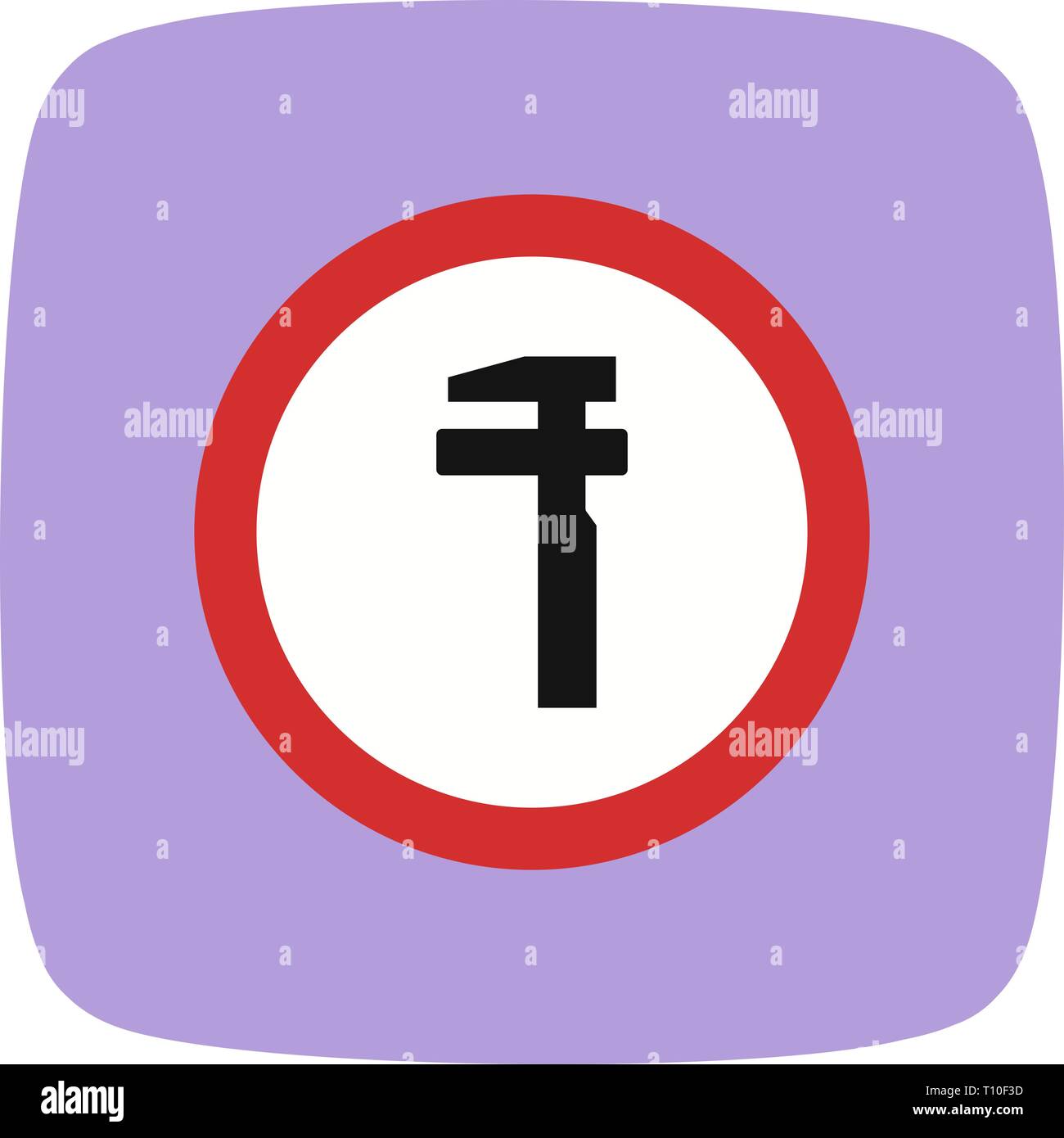 Illustration Break Down Service Road Sign Icon Stock Photo - Alamy