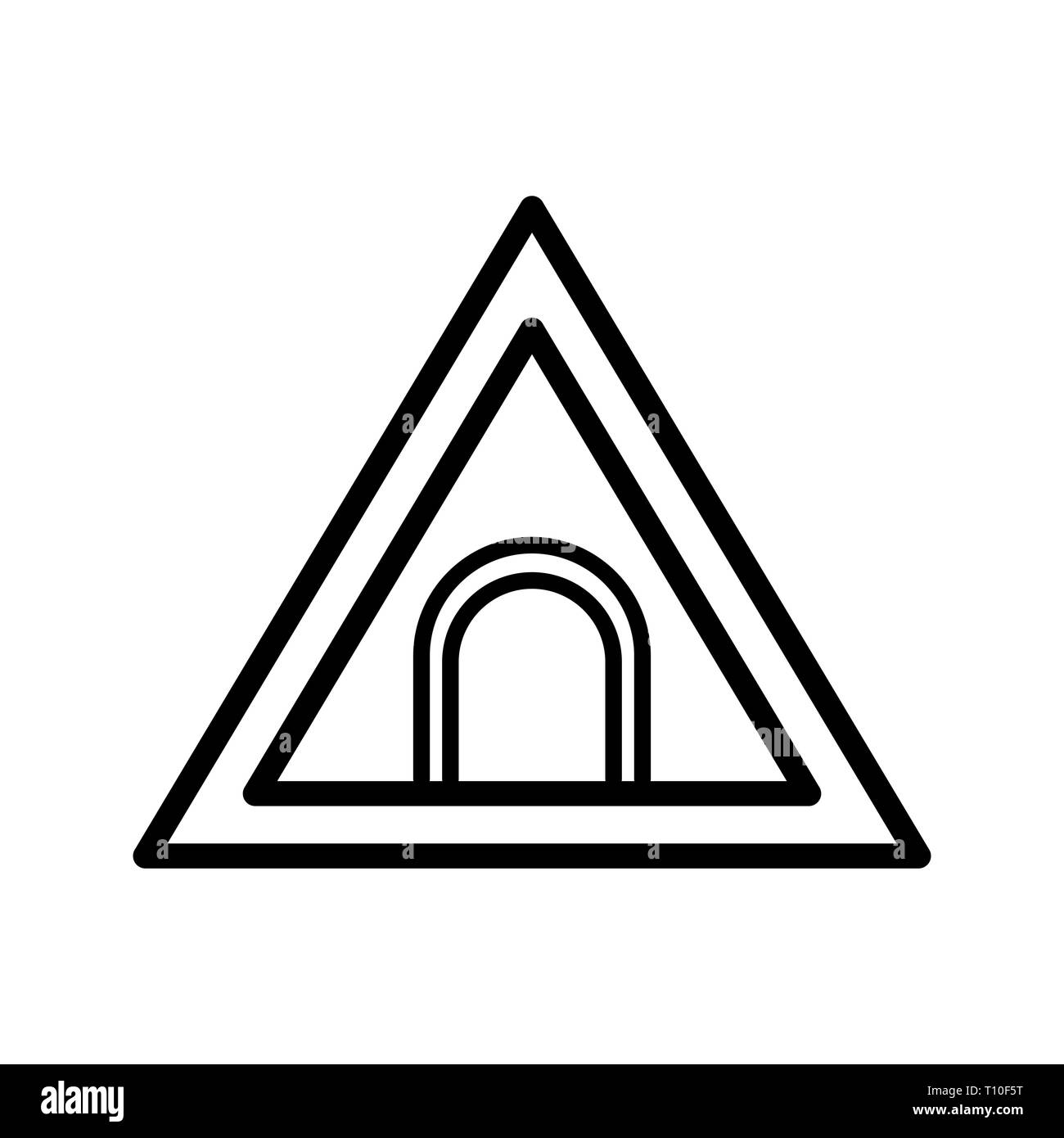 Tunnel traffic sign Black and White Stock Photos & Images - Alamy
