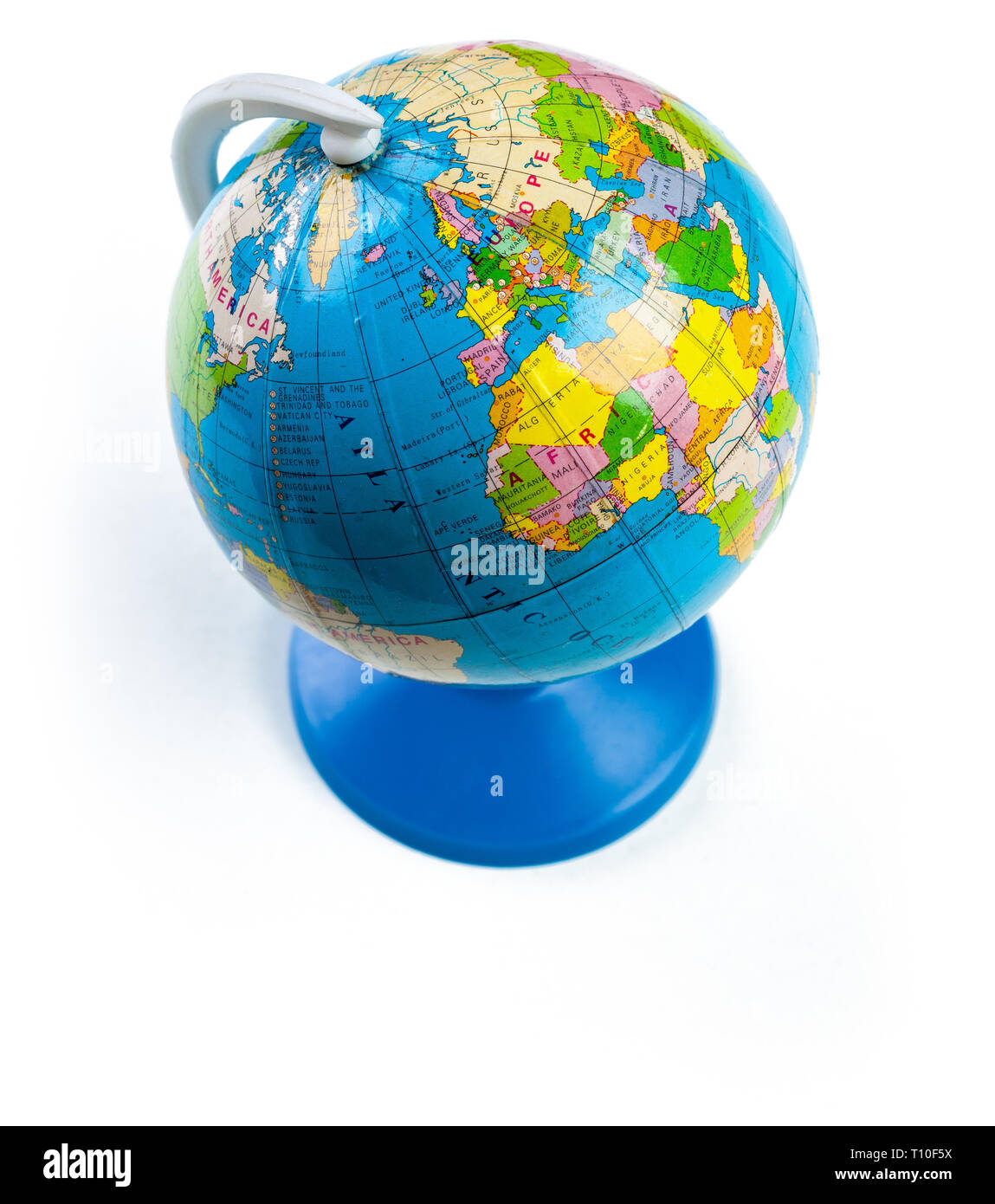 Colorful globe isolated against a white background Stock Photo - Alamy