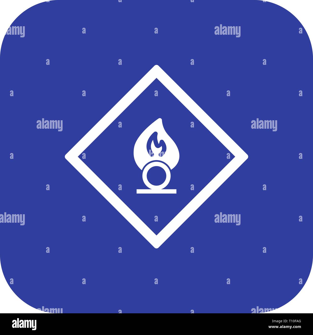 Illustration Oxidizing agent Road Sign Icon Stock Photo - Alamy
