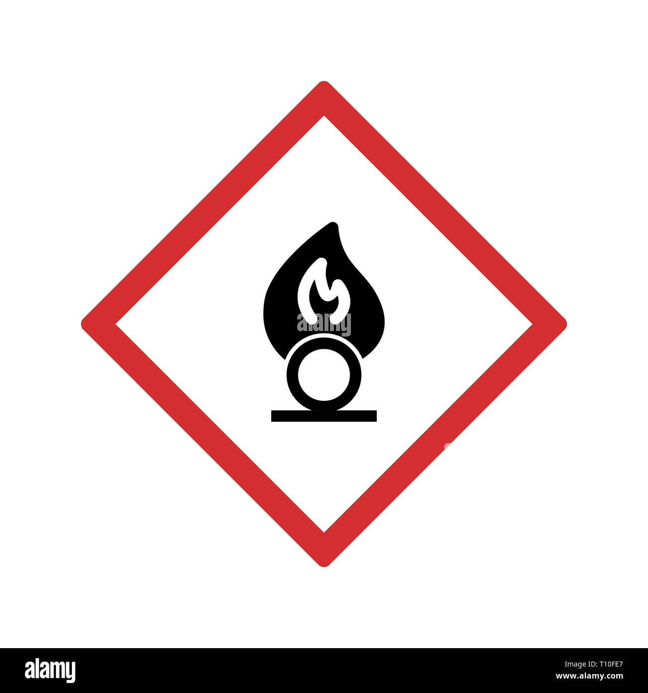 Illustration Oxidizing agent Road Sign Icon Stock Photo - Alamy
