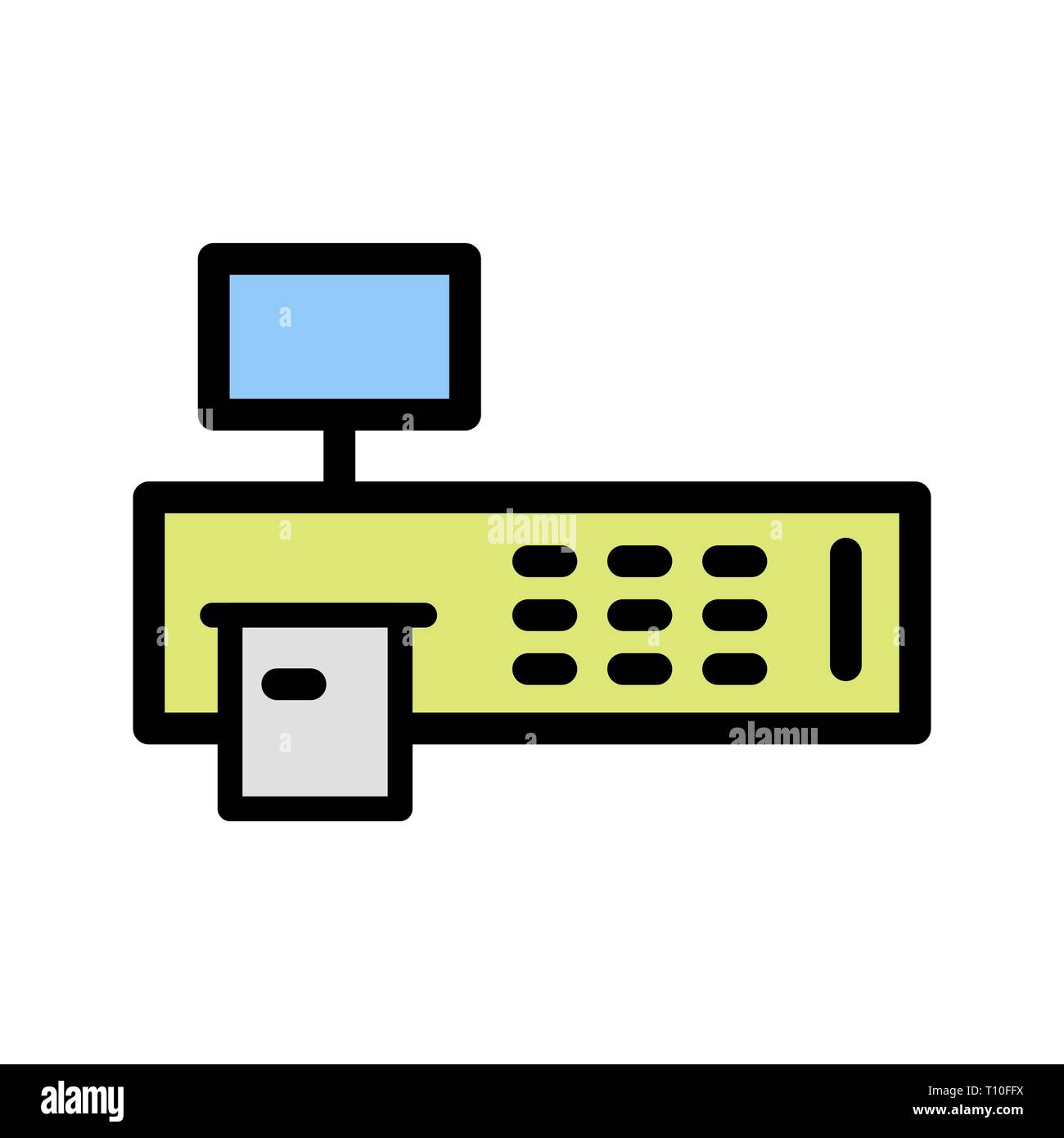 Illustration Billing Machine Icon Stock Photo - Alamy