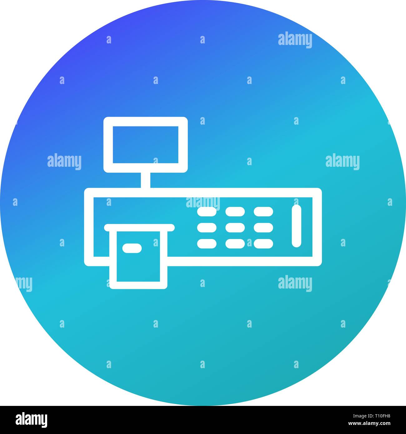 Illustration Billing Machine Icon Stock Photo - Alamy