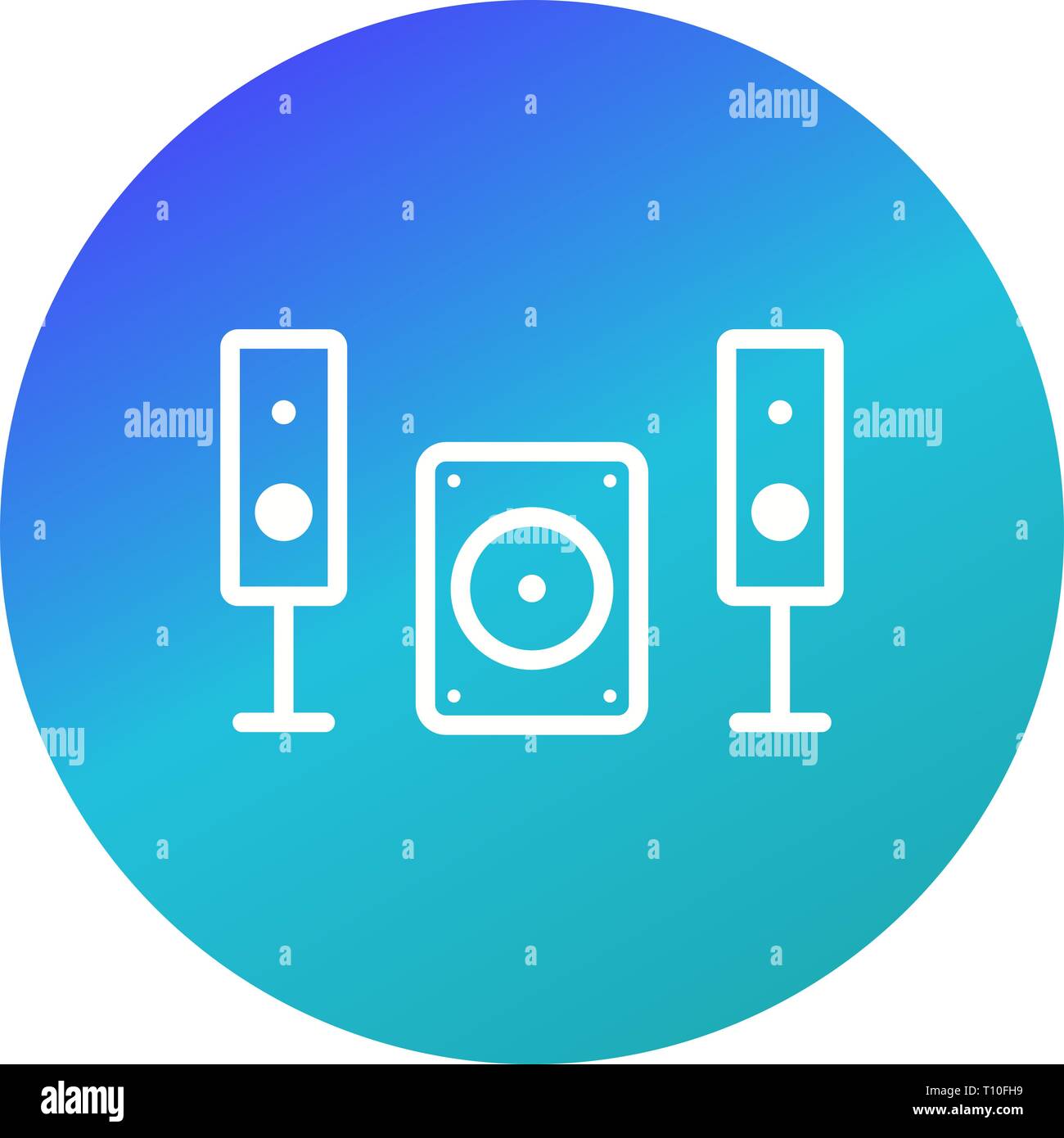 Illustration Music System Icon Stock Photo - Alamy