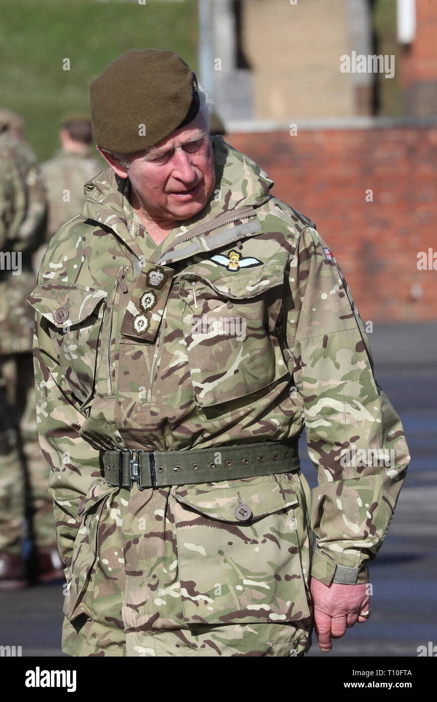 The Prince of Wales, Colonel, Welsh Guards, presents campaign medals to ...