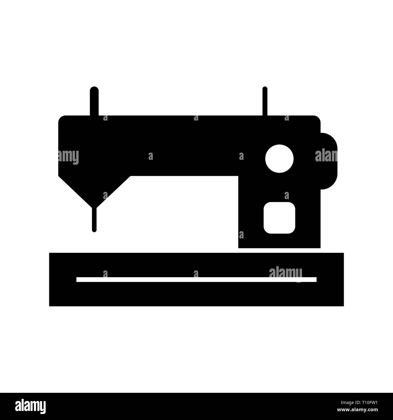 Illustration Sewing Machine Icon Stock Photo - Alamy