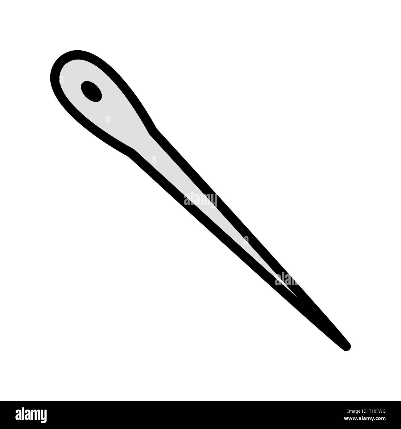 Sewing needle thread linear Black and White Stock Photos & Images - Alamy